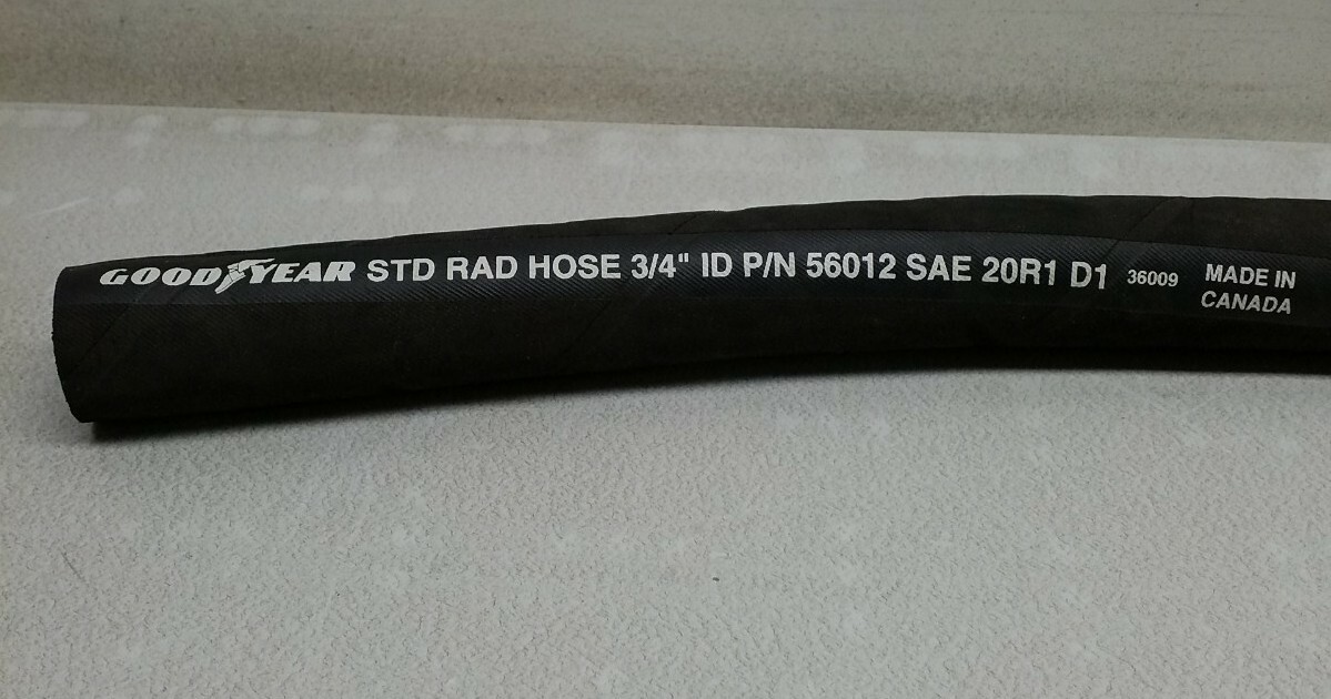 56012 Goodyear STD Radiator Coolant Hose 3/4" I.D. X 23" Length SAE ...