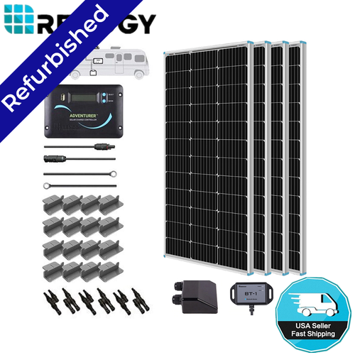 Renogy 400W 12V Mono Solar RV Kit W/ 30A PWM Solar Charge Controller ...