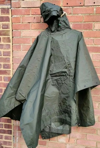 British Army Issue 58 pattern Olive Green Poncho Rare Genuine | eBay UK