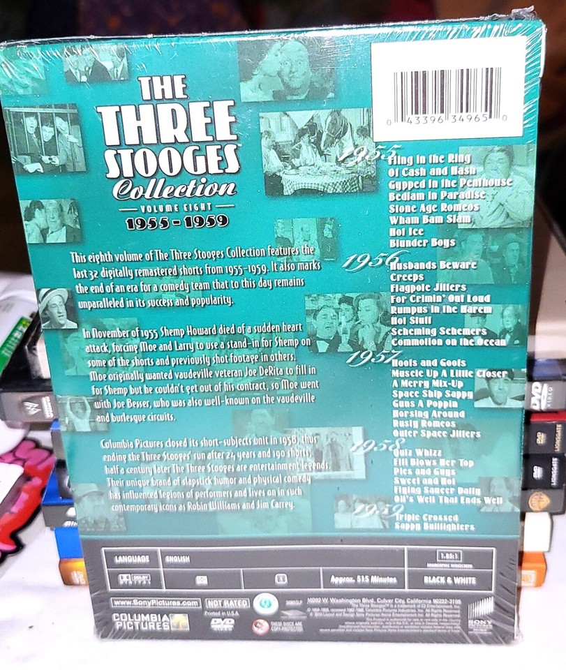 The Three Stooges Collection: Volume 8: 1955-1959 DVD Set NEW/FACTORY ...