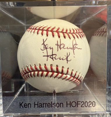 Ken "Hawk" Harrelson Signed Autographed Baseball HOF2020 Ford Frick ...