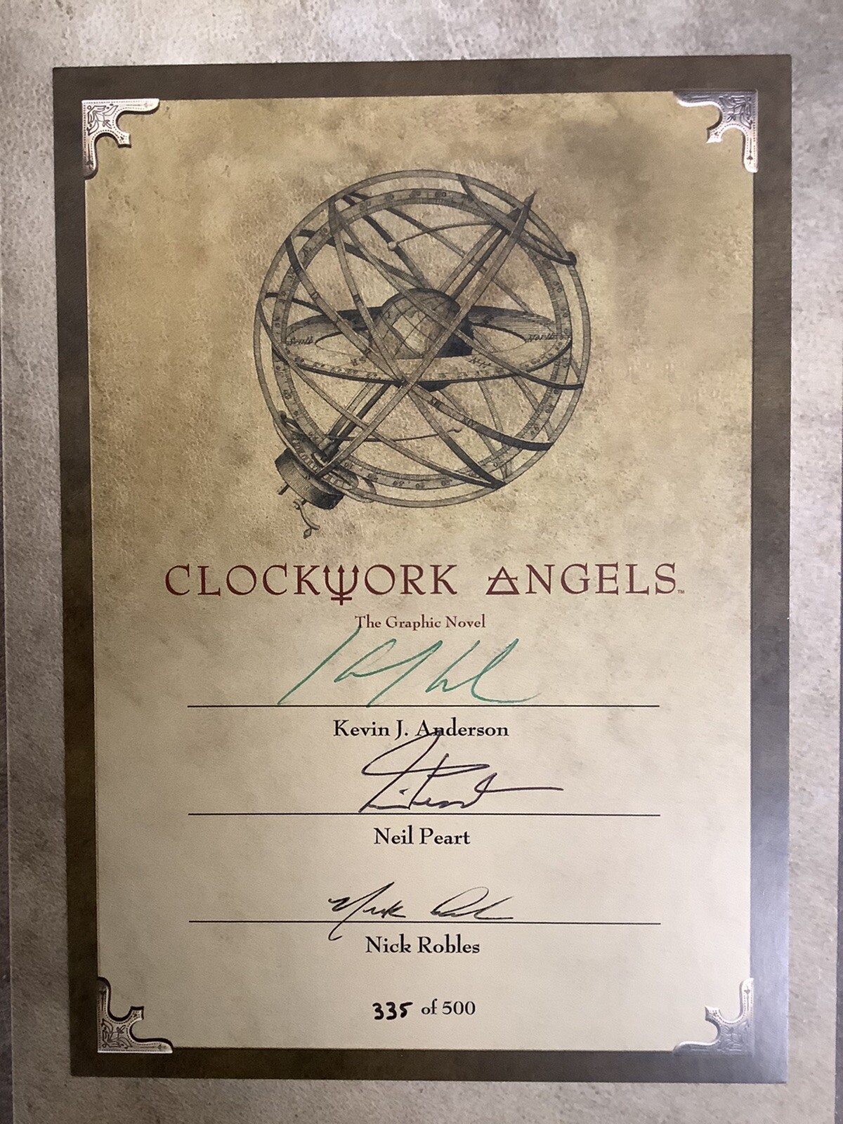 Neil Peart Signed Book Clockwork Angels Hardcover LE 330/500 Autograph ...