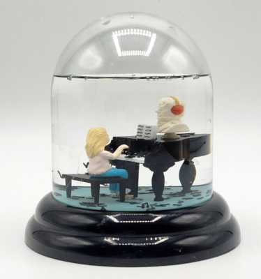 Vintage RARE John Jonik Snow Globe Beethoven Music Girl Playing Piano ...