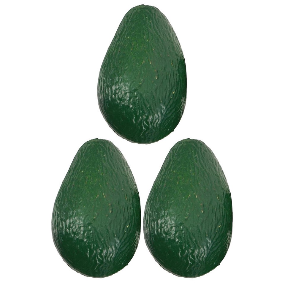 3pcs Plastic Simulated Avocados Decorations Avocados Models Decorative ...