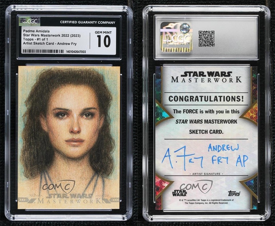 2022 Star Wars Masterwork Artist Proof 1/1 Andrew Fry CGC 10 Auto ...