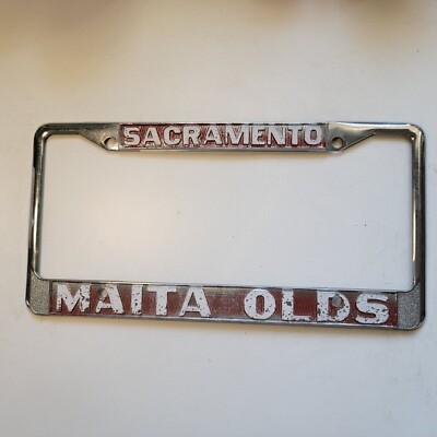 Sacramento Maita Olds Oldsmobile Silver Metal License Plate Frame ...