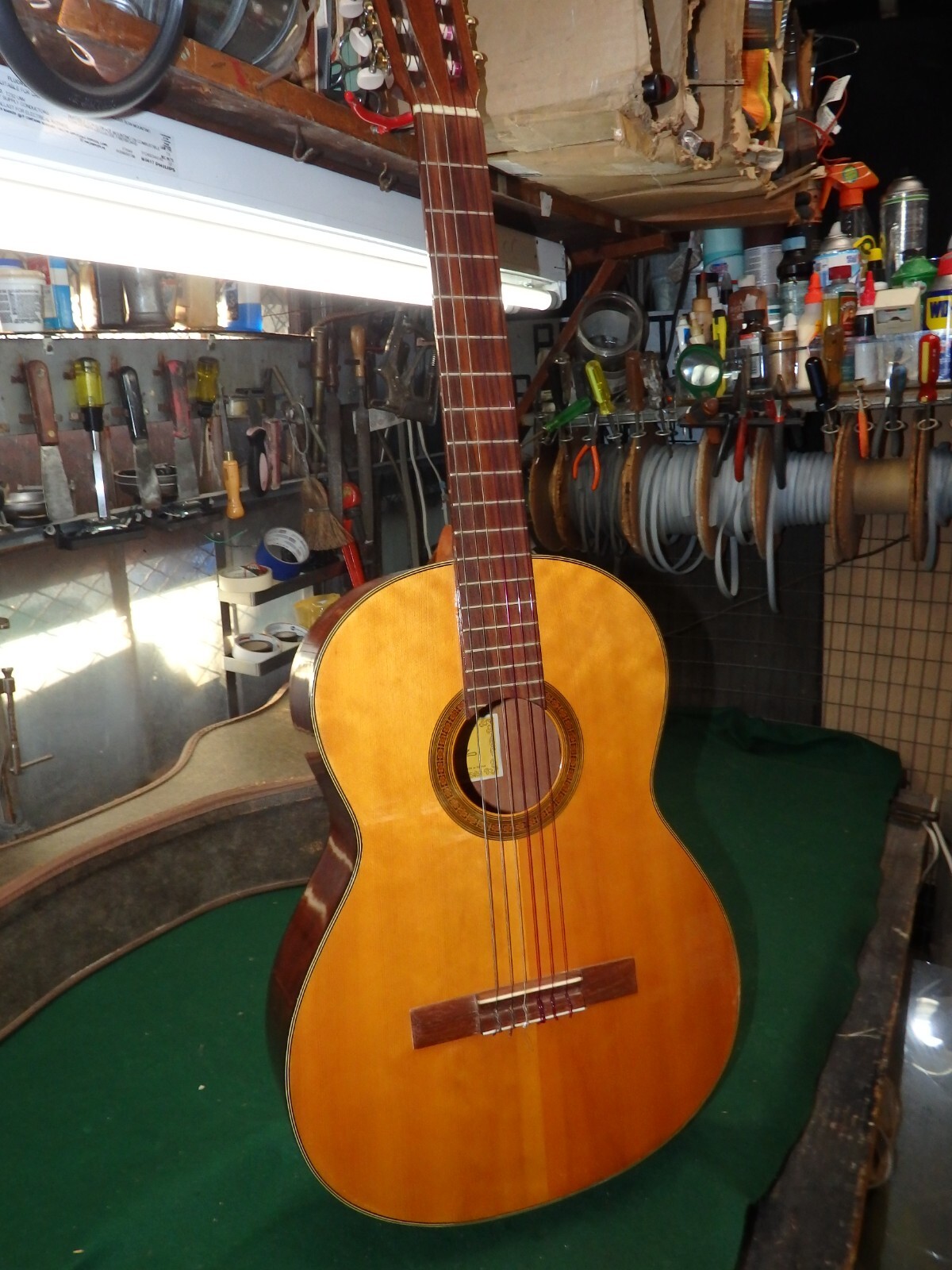 Aria Model A-586 Natural Gloss Finish Classical Nylon String Acoustic ...