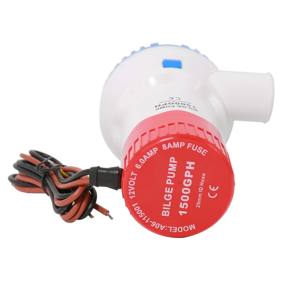 12V 1500GPH Boat Bilge Pump Electric Marine Water Pump ID 29mm with ...