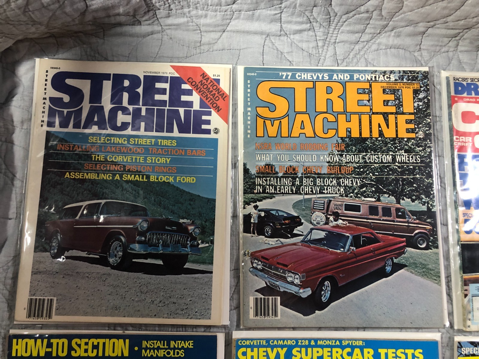 Large Lot of 25 Car Hot Rod SuperCar Racing MAGAZINES 1970's Bagged And ...