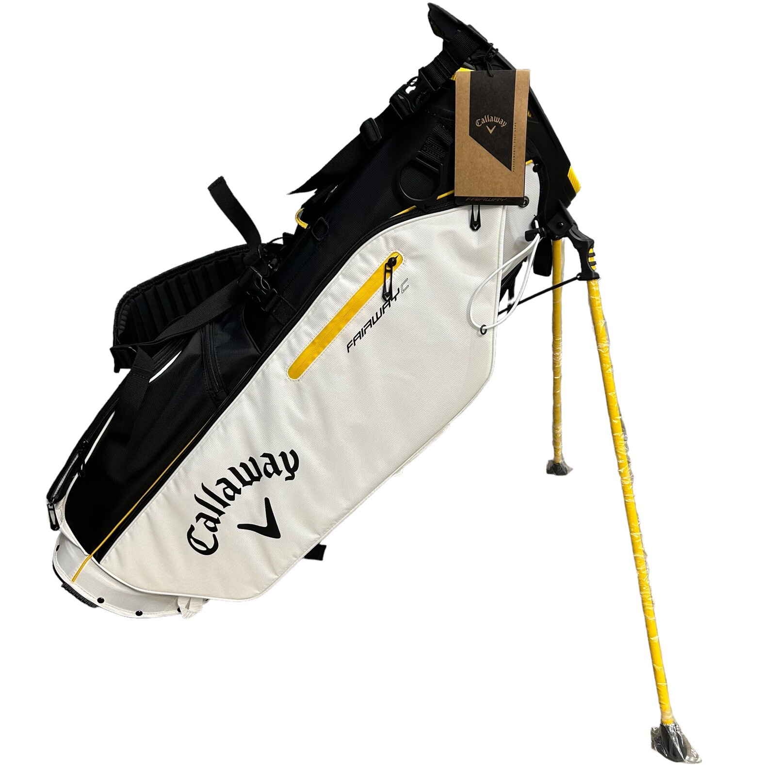Callaway Golf Fairway C Stand Bag (Black/White/Golden Rod), 4-Way top ...