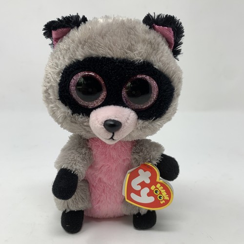 Ty NEW Beanie Boos ROCCO the RACCOON (6") (Sparkle Eyes) RED Tag MWMT ...