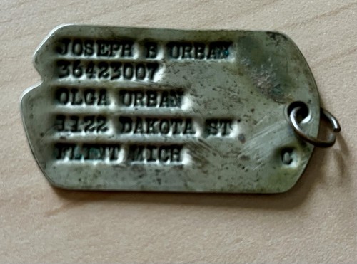 WWII Army Service Military Notched Dog Tag Draftee Next Of Kin Named ...