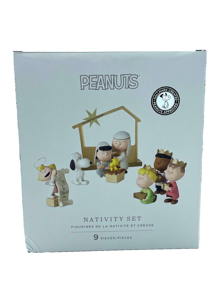 Hallmark PEANUTS Nativity Set 9 pcs Christmas Pageant Charlie Lucy ...
