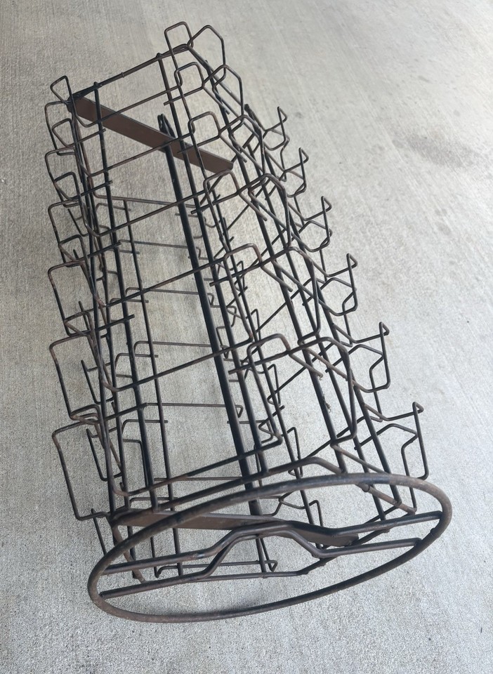 Atlas Postcard Wire Counter Top Revolving Antique Display Rack Stand ...