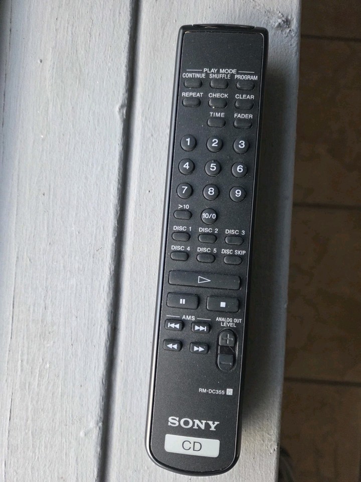 GENUINE SONY RM-DC355 5 DISC CD CHANGER REMOTE - CDP-C5CS CDP-CE345 CDP ...
