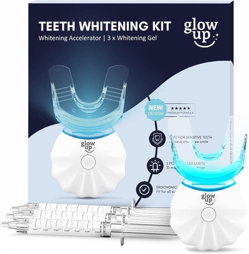 PROFESSIONAL Teeth Whitening Kit with UV Light (Refillable) | eBay