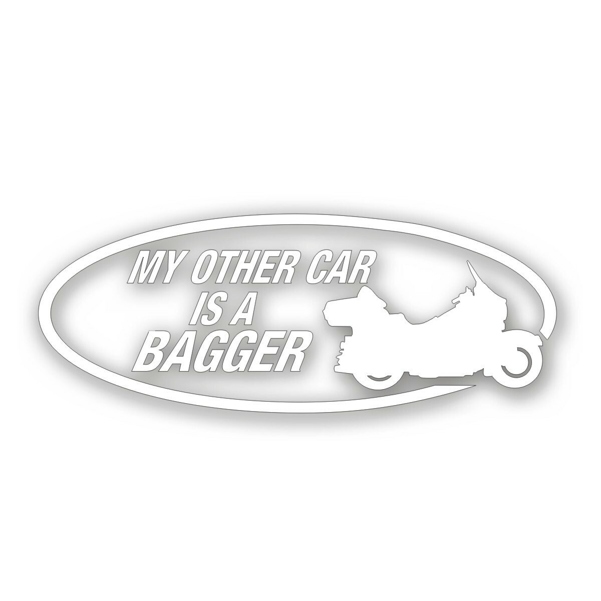 My Other Car Is A Bagger Decal Sticker Fits Harley, V star touring ...