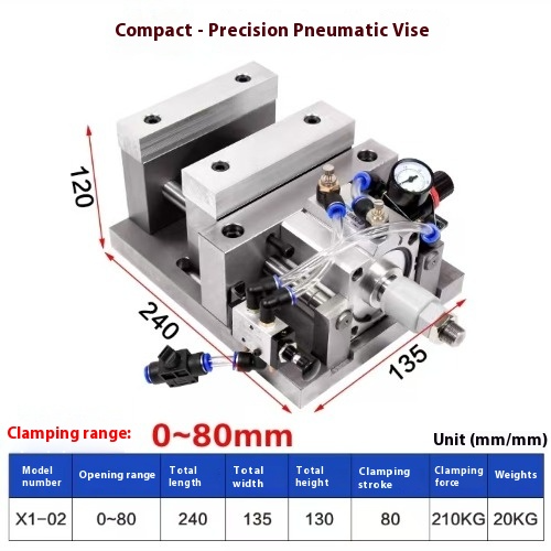 Large-stroke High-precision Pneumatic Vise Quick Fixture Milling ...