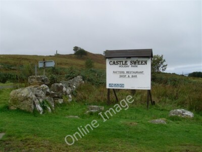 Photo 6x4 Sign by the road to Castle Sween and the Caravan Park New ...