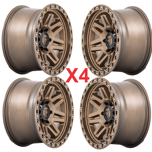 FUEL D811 MATTE BRONZE WHEELS RIMS FIT JEEP WRANGLER GLADIATOR 17X9 SET ...
