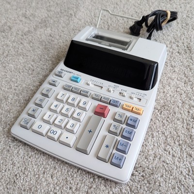 Sharp 12 Digit Compact Printing Calculator EL-1801V | eBay