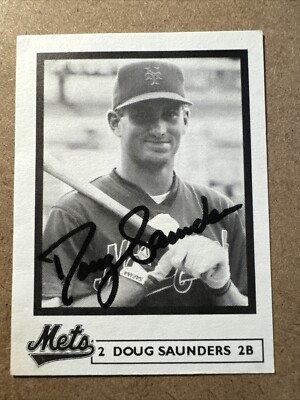 DOUG SAUNDERS AUTOGRAPHED Card New York Mets - Clubhouse Cards Treasure ...