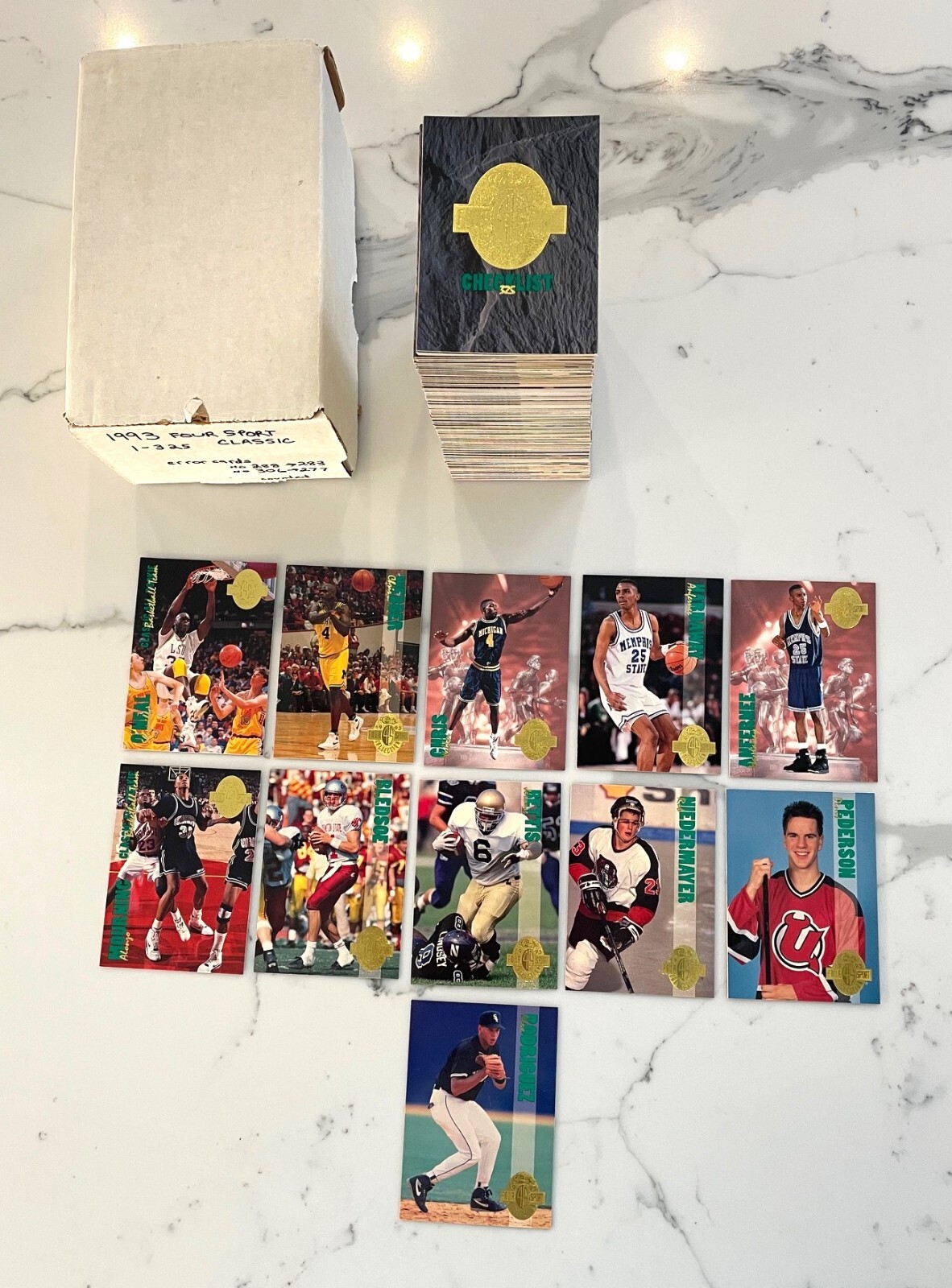 1993 Classic Four Sport Complete Set (1-325) Includes Shaq-Webber ...