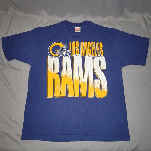 Vintage Los Angeles Rams Shirt Mens XL Blue NFL Football Big Graphic ...
