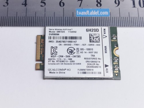 Card wireless DELL VENUE Pro 5056 EM7305 DW5809E 6H20D | eBay