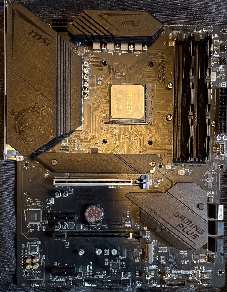 MSI MPG B550 Gaming plus motherboard, AMD Ryzen 7 3700x cpu, 2x HP 8GB ...