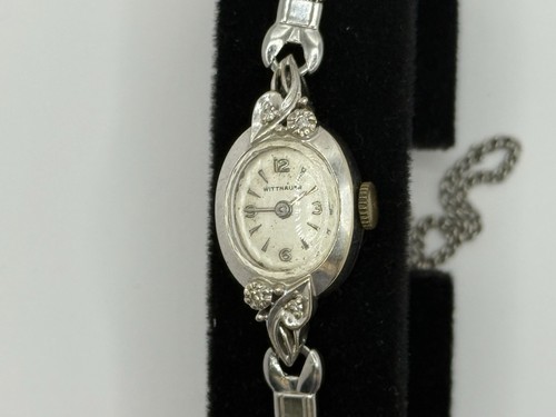 Vintage 14K white gold/diamond Swiss ladies Wittenauer watch | eBay