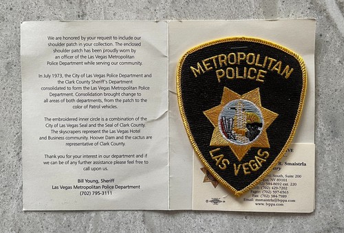 Las Vegas Nevada Metropolitan Police patch + booklet new condition | eBay