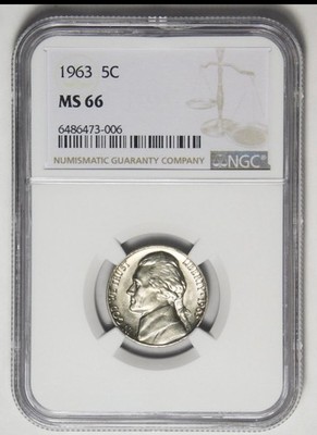 1963 Jefferson Nickel. NGC MINT STATE 66. Brilliant Uncirculated | eBay
