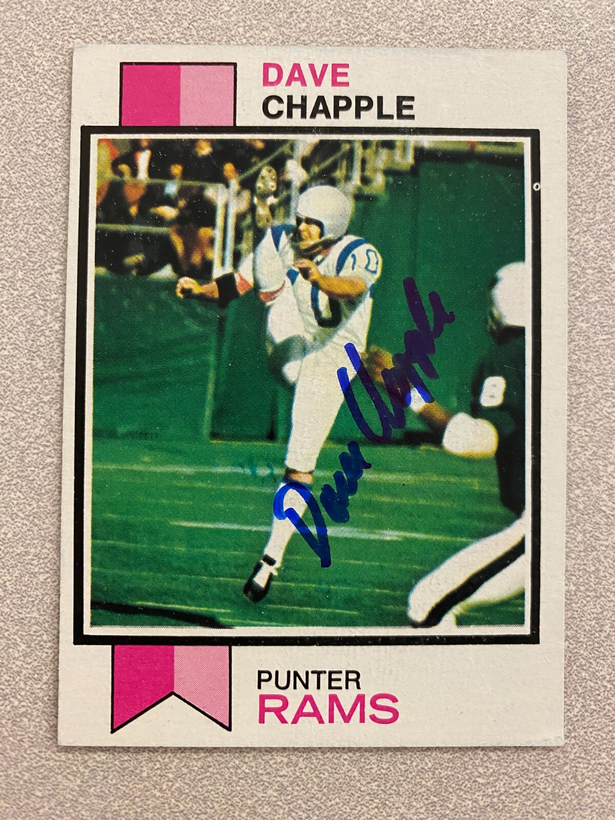 Dave Chapple signed LOS ANGELES RAMS card 1973 Topps | eBay