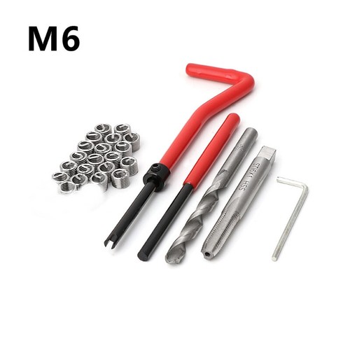 US New 25Pc Thread Repair Insert Kit Helicoil Car Pro Coil Tool US M6x1 ...