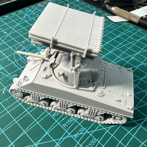 3D printed 1/72 US "M4 Sherman with T34 Calliope Rocket gun" Tank kit ...