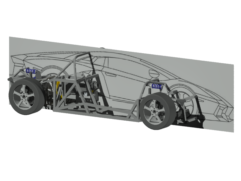 Lamborghini Aventador Chassis with C5 Corvette Suspension Blueprints ...