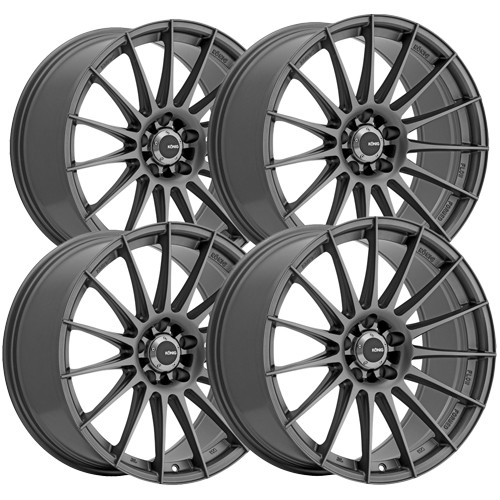 (Set of 4) Konig Rennform 18x8 5x4.5" +45mm Gunmetal Wheels Rims 18 ...