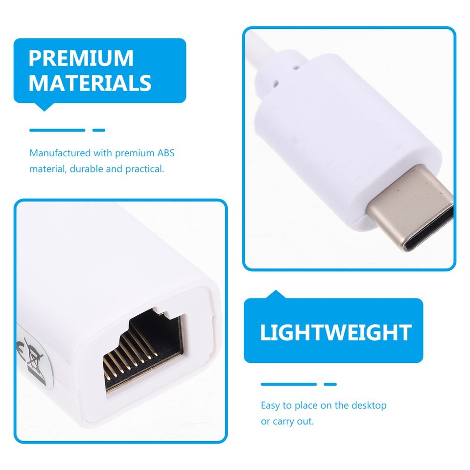 1pc Type-C LAN Network Converter Adapter USB Ethernet Network Adapter ...