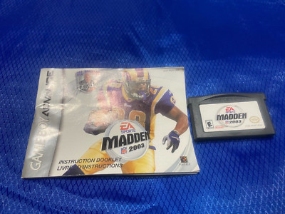 Madden NFL 2003 (Nintendo Game Boy Advance, 2002) tested works ...