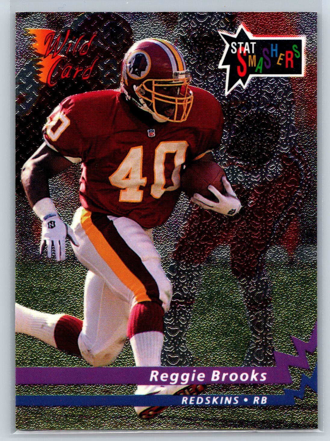 1993 Wild Card Reggie Brooks Rookie Stat Smashers Rookies RC #SS-40 | eBay