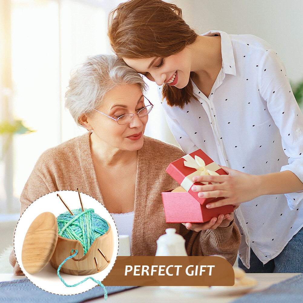 Gift Portable Home Craft Wool Storage With Lid Lightweight Knitting ...