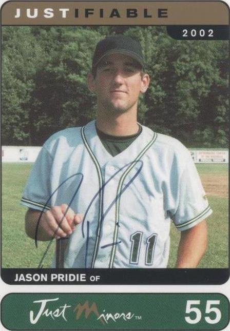 2002 Just Minors Justifiable - Jason Pridie #55 Autographed /500 (AU ...