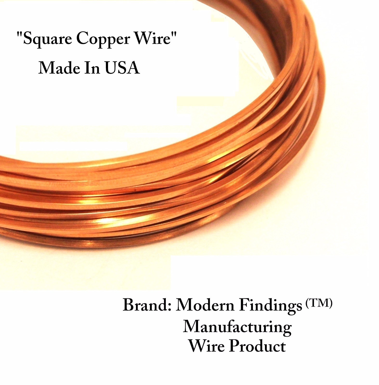 16 Ga Square Copper Wire (Dead Soft) choose Length, 99.9% Pure Copper ...