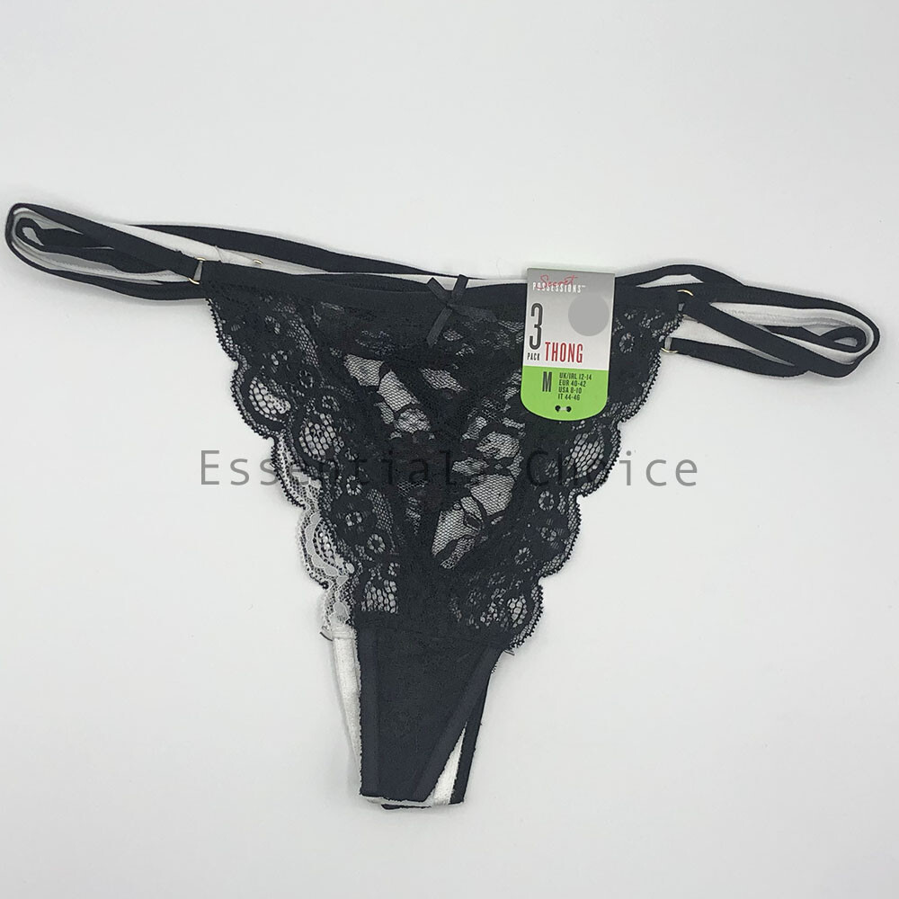 PRIMARK G-STRING T-BACK THONGS 3 PACK KNICKERS UNDERWEAR | eBay