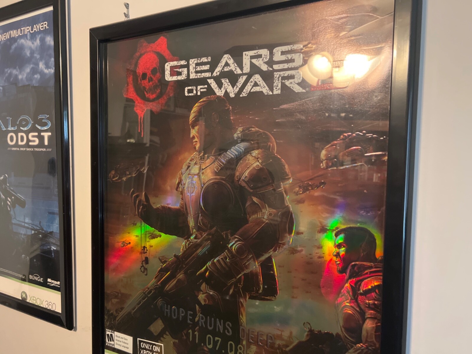 RARE Gears of war 2 xbox 360 promotional poster holographic | eBay