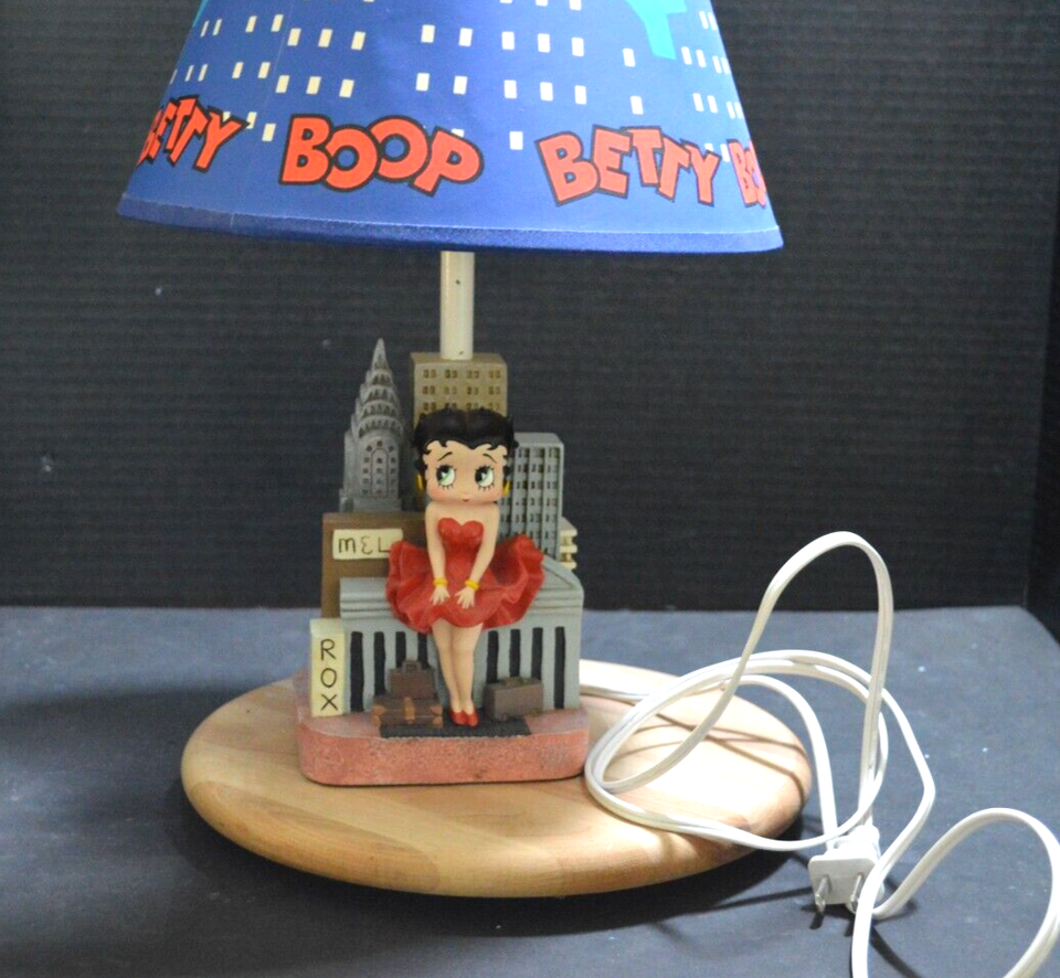Rare 1998 Betty Boop New York City Skyline Lamp & Shade | eBay