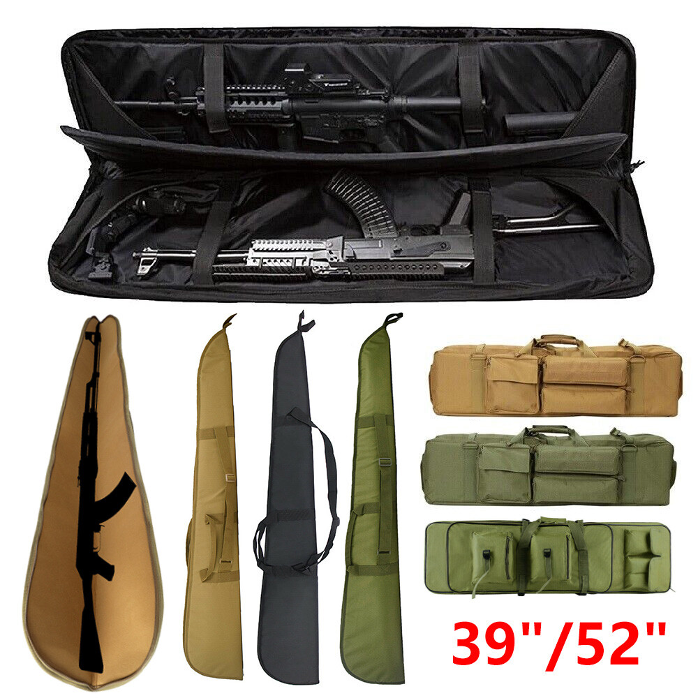 39"/52" Singe Double Tactical Rifle Bag Case Carbine Range Gun Padded ...