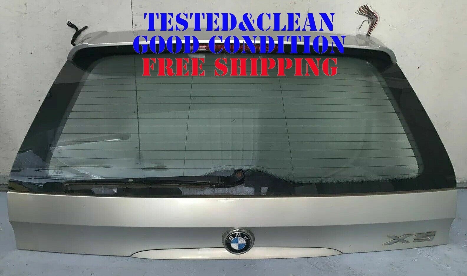 2000 - 2006 BMW X5 E53 TAILGATE REAR GLASS 354 Titanium Silver Metallic ...