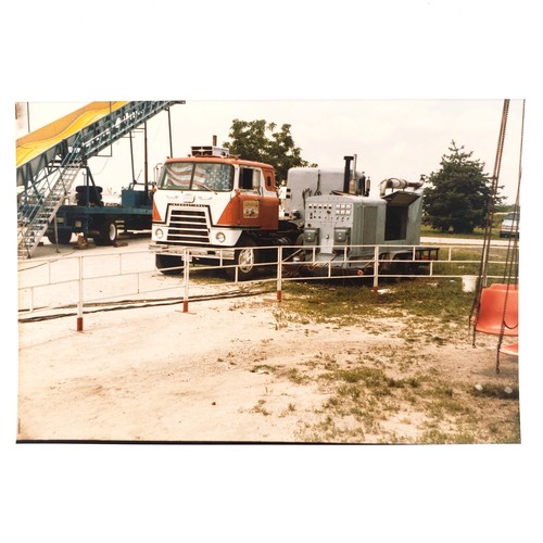 Amusement Park Semi Truck Photo 1980s Carnival Ride Trailer Found ...